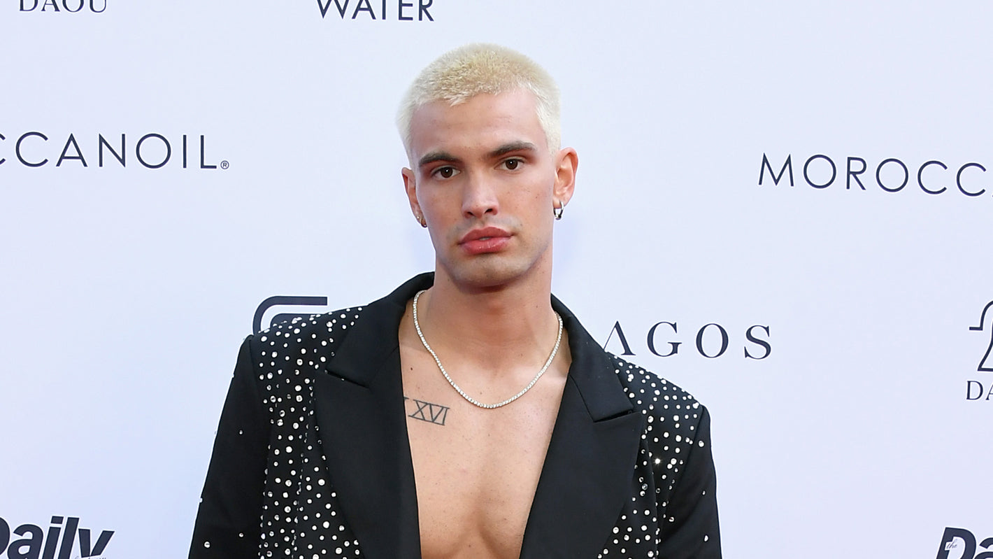 At Daily Front Row Awards, Model Benjamin Crofchick Wears ORTTU